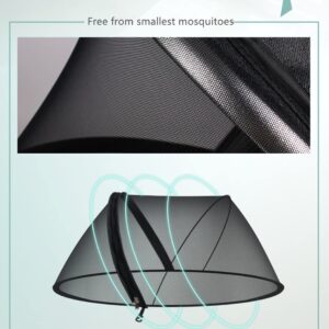 Mosquito Netting for Baby Stroller Full Cover Breathable and Stretchable Net Portable & Durable Zipper Mesh Mosquito Net Easy to Install for Infant Car Seat Bassinets Carrycot Cradles Black