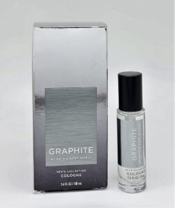 bath & body works - graphite – men’s collection -2- pc bundle - cologne - 3.4 fl oz and mini cologne - 0.5 fl oz.