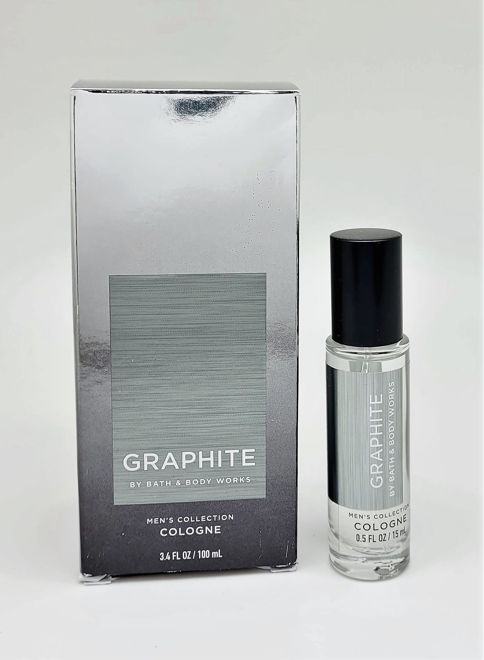 Bath & Body Works - Graphite – Men’s Collection -2- pc Bundle - Cologne - 3.4 fl oz and Mini Cologne - 0.5 fl oz.