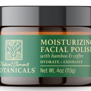 Natural Elements Botanicals Moisturizing Facial Polish, Gentle Face Scrub, 2-in-1 Facial Scrub, Hydrating & Exfoliating Face Scrub, Facial Exfoliator w/Bamboo & Coffee, 2 oz