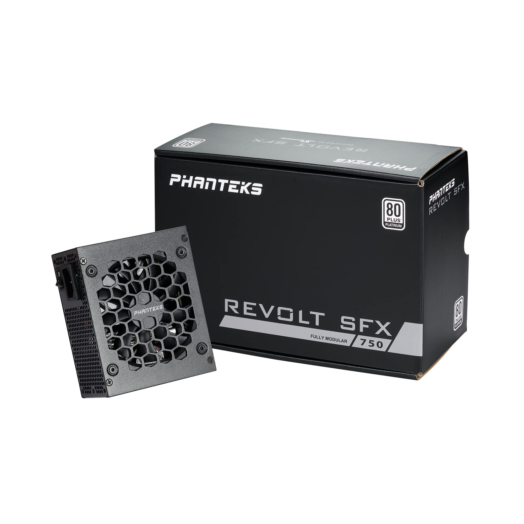 Phanteks (PH-P750PSF) Revolt SFX 750W 80PLUS Platinum, SFX Power Supply, Fully Modular, Platinum-Rated Efficiency, Silent Fan, Black.