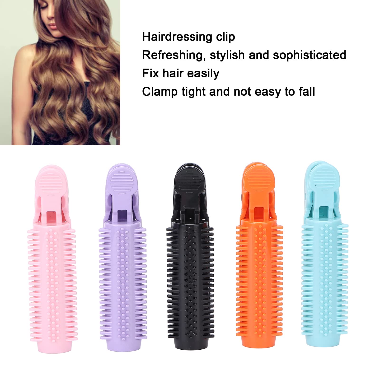 FILFEEL Volumizing Hair Curling Tools - 10pcs Root Clips, Spiral Clamps for Natural DIY Curly Hairstyling