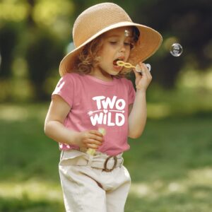 Two Wild 2nd Birthday Outfit Girl Shirt for 2 Year Old Toddler Second Cute Tshirt (2 Years, Mauve)