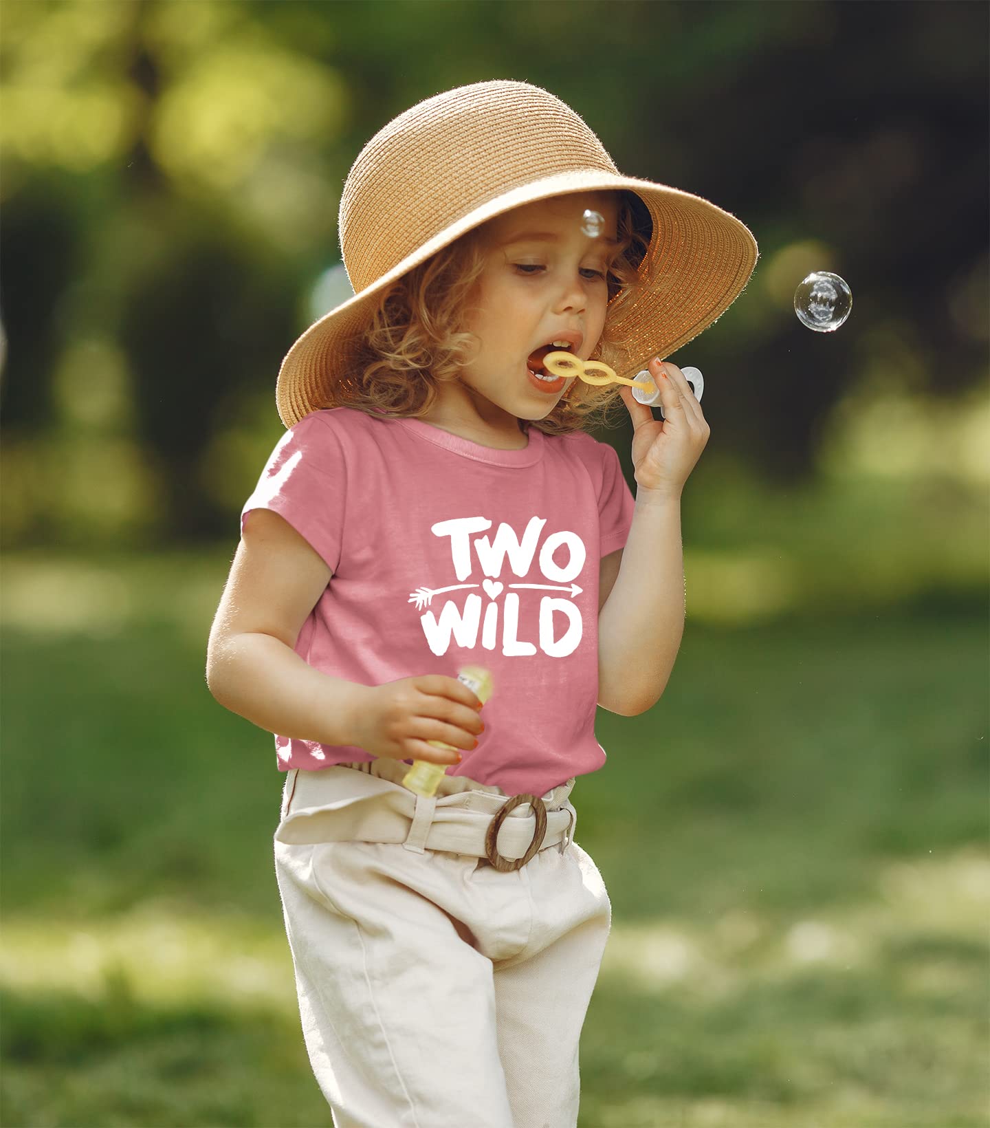 Two Wild 2nd Birthday Outfit Girl Shirt for 2 Year Old Toddler Second Cute Tshirt (2 Years, Mauve)