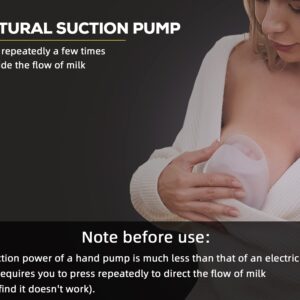 3-in-1 Breast Shells for Sore Nipples | Milk Collector | Breast Pump with Natural Suction | Fit in Bra, Kick-Proof, Not Elephant Trunk When Wearing | Nipple Shells | Anti Dirt Case | 4oz/120ml, 2Pcs