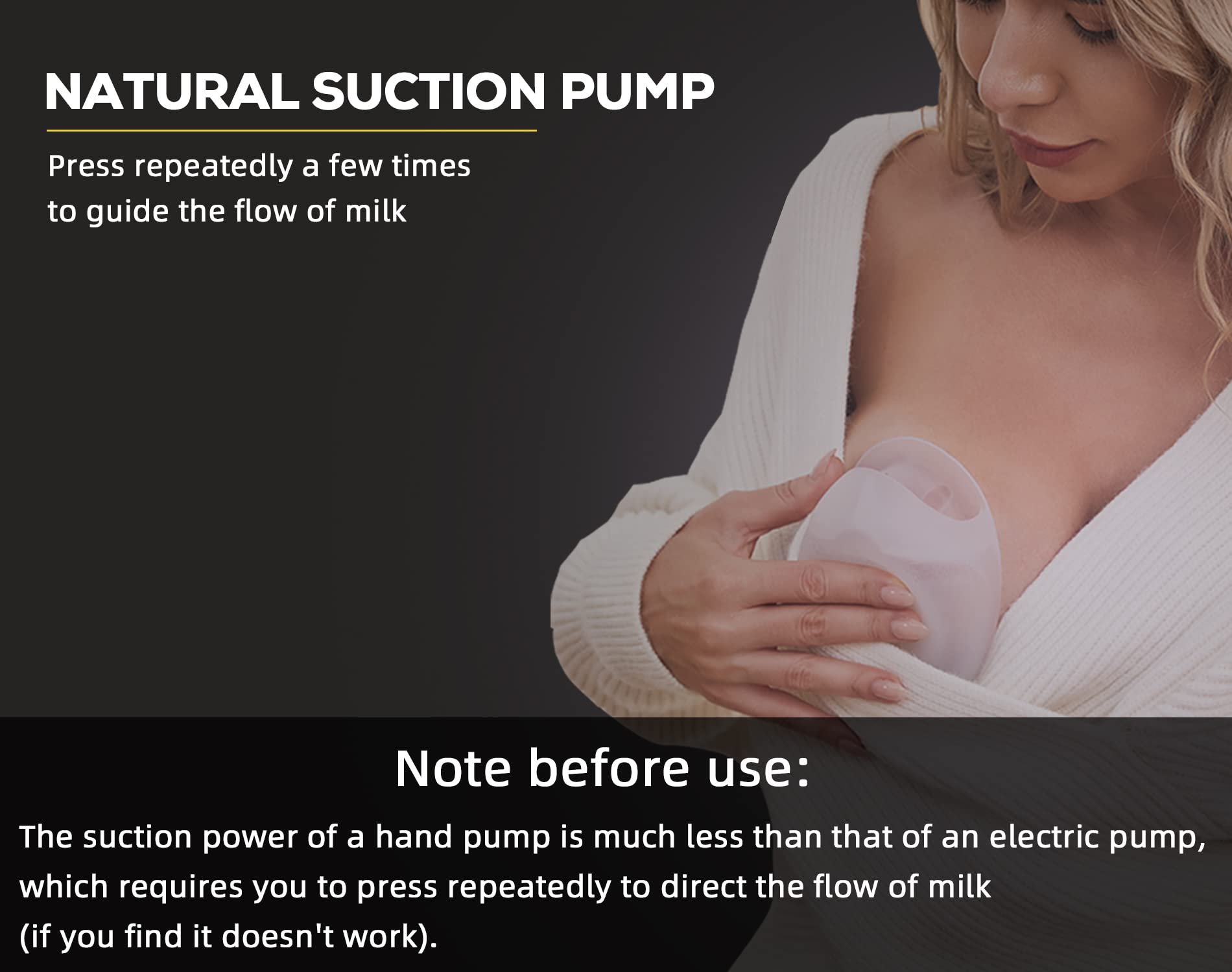 3-in-1 Breast Shells for Sore Nipples | Milk Collector | Breast Pump with Natural Suction | Fit in Bra, Kick-Proof, Not Elephant Trunk When Wearing | Nipple Shells | Anti Dirt Case | 4oz/120ml, 2Pcs