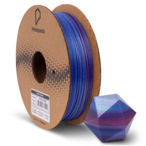 protopasta nebula ht pla 3d printer filament 1.75mm 500g multicolor translucent transition glitter filament; 3d printing filament on recyclable cardboard spool for 3d printers like creality ender