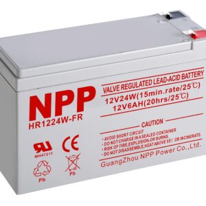 NPP HR1224W 12V 144Watts 24Watt/ Cell AGM Sealed Lead Acid Rechargeable UPS Battery, Replace 12V 6Ah, 6.5Ah APC Back-UPS NS 1250, Flame Retardant High Rate UPS Battery