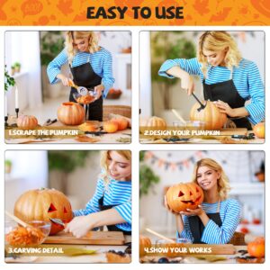 HOOJO 16 Pack Pumpkin Carving Kit with Stencils, DIY Pumpkin Carving Tools, Halloween Professional Pumpkin Carving Kit for Adult, Pumpkin Carving Set Gift for kids