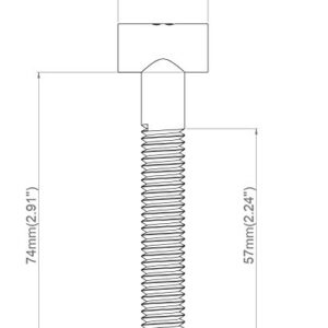 M12 x 74 mm Scaffolding Coupler T-Bolt 6 pcs.