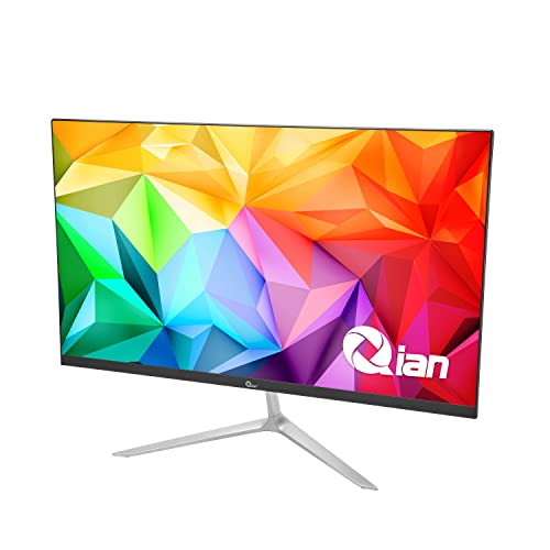 Qian 24” Frameless LED Anti-Glare PC Monitor, 1920x1080 FHD, 75Hz Refresh Rate, 6ms Response Time, 3000:1 Contrast Ratio, 16.7M Colors, 250cd/m2, 16:9, 178°, HDMI/VGA, 75x75mm VESA, Tilt, QM2382F