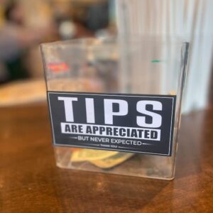 The.UniqueGift.Shop 2- Pack 5x2.5in Tips are Appreciated But Never Expected Thank You Sticker (Black, 2)