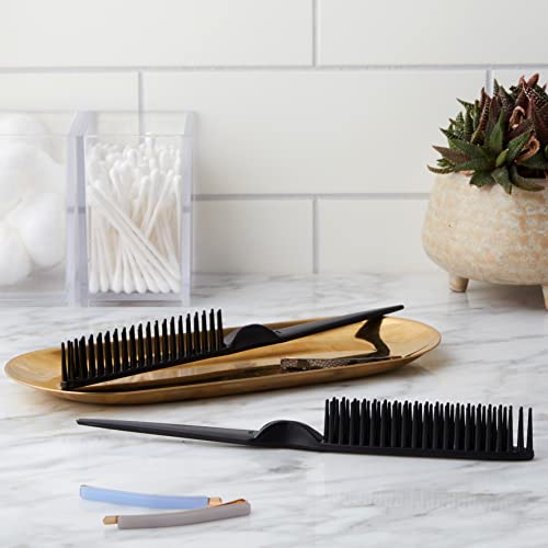 CocoBlack Naturals 3 Row Styling Comb For Detangling, Defining And Separating Curls (Black)