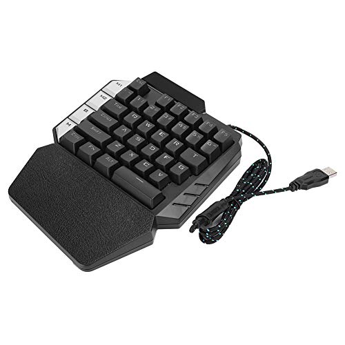 One-Handed Gaming Keyboard, 38 Keys Mechanical Numpad ​with LED Backlit, Gaming Keypad for PC Gamer, Wired USB Numeric Keypad, Portable Mini Number Pad