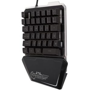 One Handed Gaming Keyboard, 35 Keys Portable Mini Gaming Keypad with Macro Recording Function Plug and Play Mechanical Gaming Keyboard for PC Mobile Game