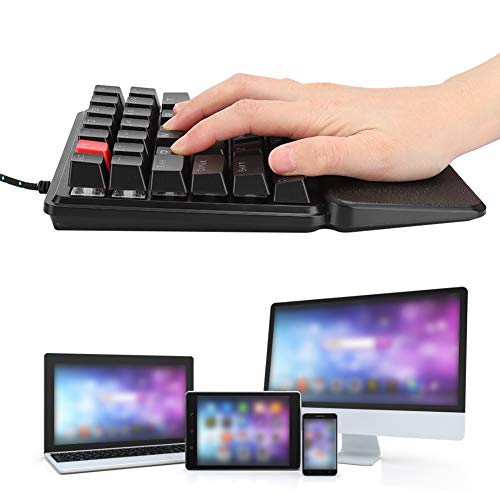 One-Handed Gaming Keyboard, 36 Keys Mechanical Numpad ​with LED Backlit, Gaming Keypad for PC Gamer, Wired USB Numeric Keypad, Portable Mini Number Pad