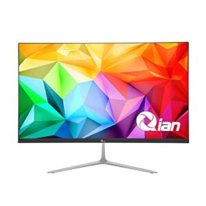 qian 24” frameless led anti-glare pc monitor, 1920x1080 fhd, 75hz refresh rate, 6ms response time, 3000:1 contrast ratio, 16.7m colors, 250cd/m2, 16:9, 178°, hdmi/vga, 75x75mm vesa, tilt, qm2382f