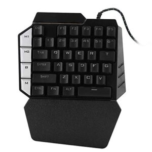 one-handed gaming keyboard, 38 keys mechanical numpad ​with led backlit, gaming keypad for pc gamer, wired usb numeric keypad, portable mini number pad