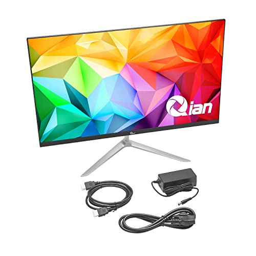 Qian 24” Frameless LED Anti-Glare PC Monitor, 1920x1080 FHD, 75Hz Refresh Rate, 6ms Response Time, 3000:1 Contrast Ratio, 16.7M Colors, 250cd/m2, 16:9, 178°, HDMI/VGA, 75x75mm VESA, Tilt, QM2382F