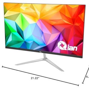 Qian 24” Frameless LED Anti-Glare PC Monitor, 1920x1080 FHD, 75Hz Refresh Rate, 6ms Response Time, 3000:1 Contrast Ratio, 16.7M Colors, 250cd/m2, 16:9, 178°, HDMI/VGA, 75x75mm VESA, Tilt, QM2382F