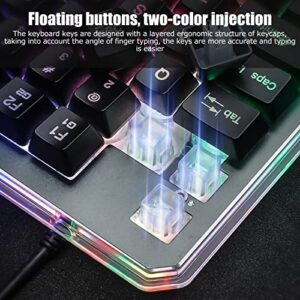 One Handed Gaming Keyboard, 35 Keys Portable Mini Gaming Keypad with Macro Recording Function Plug and Play Mechanical Gaming Keyboard for PC Mobile Game