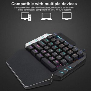 One-Handed Gaming Keyboard, 38 Keys Mechanical Numpad ​with LED Backlit, Gaming Keypad for PC Gamer, Wired USB Numeric Keypad, Portable Mini Number Pad