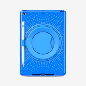 tech21 evo play2 with pencil holder for ipad 7th/8th/9th gen - protective ipad case with impact protection blue