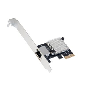 io crest 2.5 gigabit ethernet pci express pci-e network interface card 10/100/1000/25000 mbps rj45 lan intel i225 chipset, black (sy-pex24076)