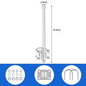 Waterproof Replacement 5.8dBi Cellular 915MHZ LoRa Gateway Antenna for Helium Hotspot RAK RAK2 Nebra Bobcat 300 SenseCAP M1 SyncroB.it Hotspot Finestra HNT Miner + 10ft KSR400 Ultra Low Loss Cable