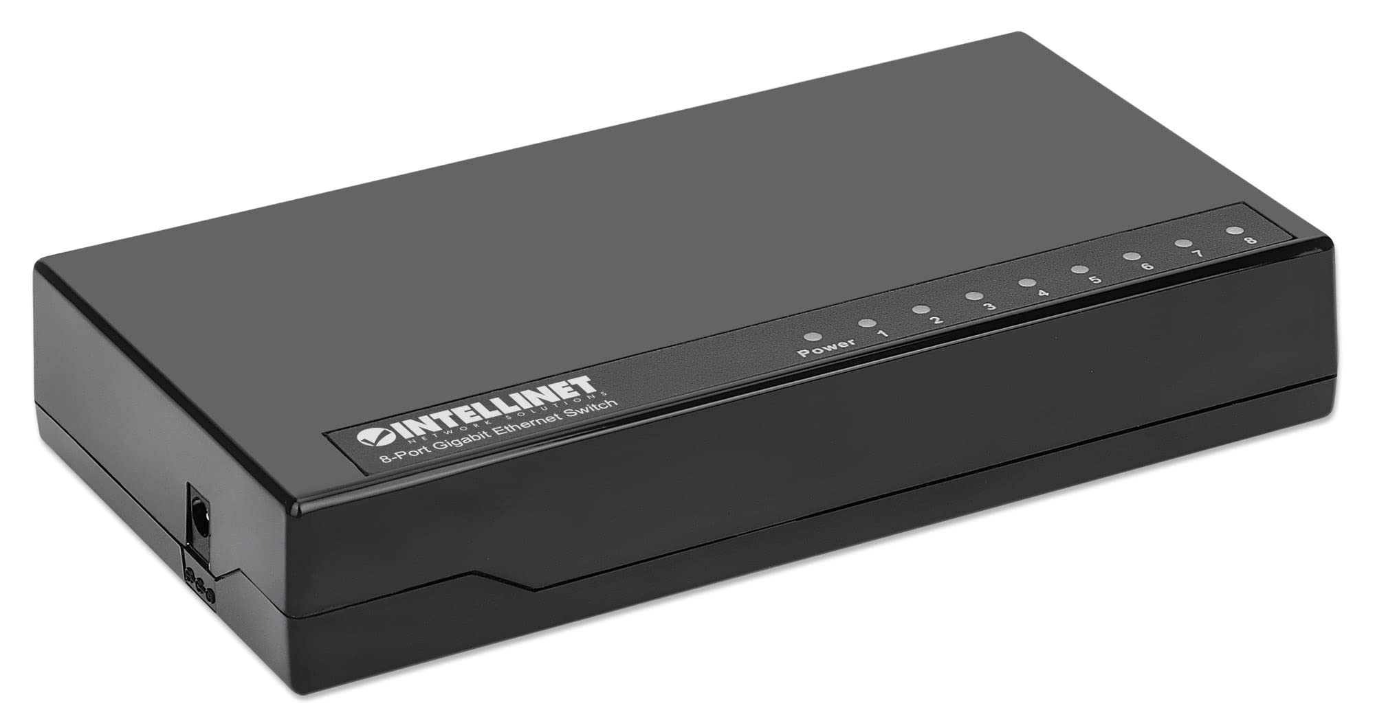 Intellinet 8 Port Gigabit Ethernet Switch – 10 / 100 / 1000 Mbps - Computer Desktop Internet Networking Splitter LAN Hub Router – Unmanaged – Plug & Play - Fanless Quiet – 3 Yr Mfg Warranty – 561754