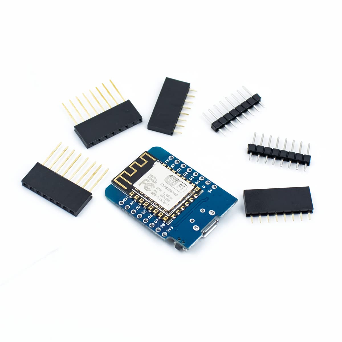 Hosyond 5Pcs D1 Mini NodeMcu ESP8266 ESP-12F WiFi Module Development Board Compatible with Arduino/WeMos D1 Mini