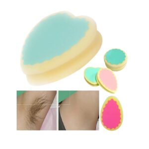 sponge hair removal magic painless smooth away hair, yelukk depilation sponge pad remove hair effective long-lasting,legs skin facial hair removal sandpaper for women girls (love)