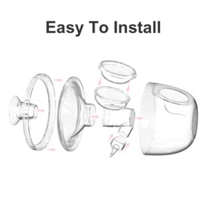 Aidmom Breast Pump Cup, Duckbill Valves, Membrenes, Flange Replacement Compatible with Aidmom All Models of Breast Pumps S9 S10 S12 Pro (2 Valves)