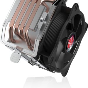 RAIJINTEK AIDOS II CPU Air Cooler with 10025 PWM Fan, 4 Copper Direct Contact Heat Pipes for Intel LGA 115x/AMD AM4