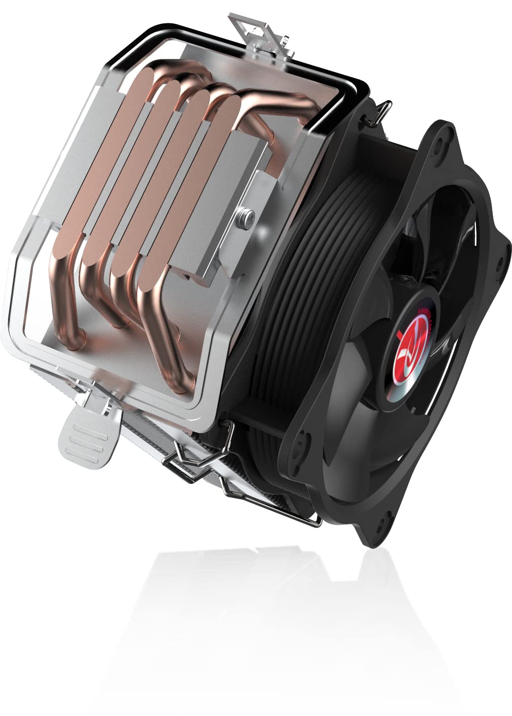 RAIJINTEK AIDOS II CPU Air Cooler with 10025 PWM Fan, 4 Copper Direct Contact Heat Pipes for Intel LGA 115x/AMD AM4