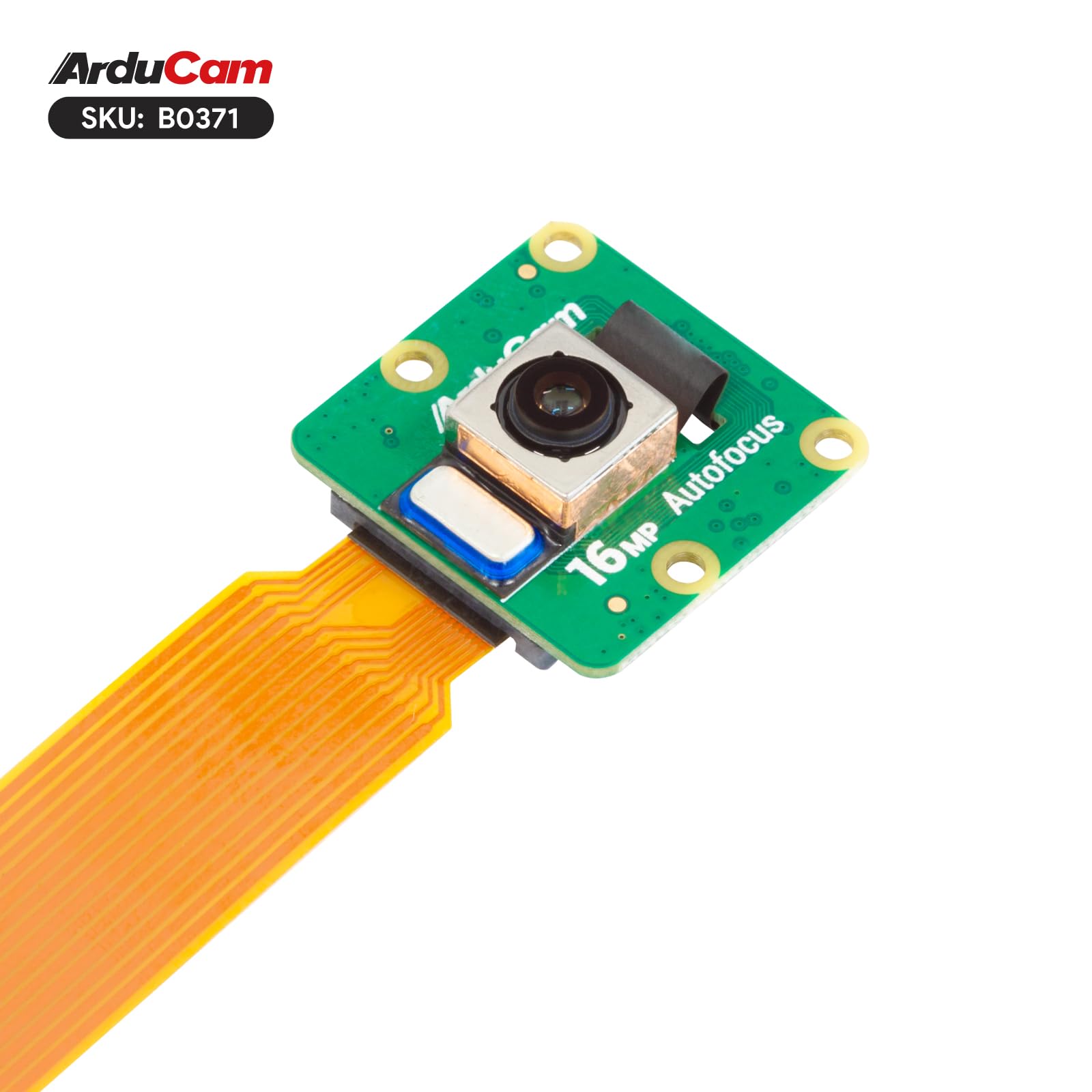 Arducam 16MP Autofocus Camera Module for Raspberry Pi with ABS Case, IMX519 16 Megapixel High Resolution Autofocus Camera for All Raspberry Pi Models