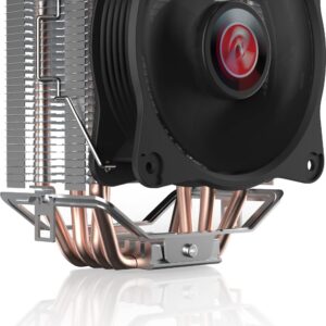 RAIJINTEK AIDOS II CPU Air Cooler with 10025 PWM Fan, 4 Copper Direct Contact Heat Pipes for Intel LGA 115x/AMD AM4