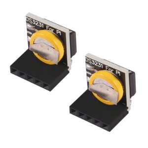 aoicrie 2pcs ds3231 real time clock module rtc clock memory module 3.3v/5v for raspberry pi (2pcs yellow)