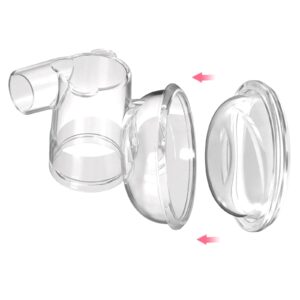 Aidmom Breast Pump Cup, Duckbill Valves, Membrenes, Flange Replacement Compatible with Aidmom All Models of Breast Pumps S9 S10 S12 Pro (2 Valves)