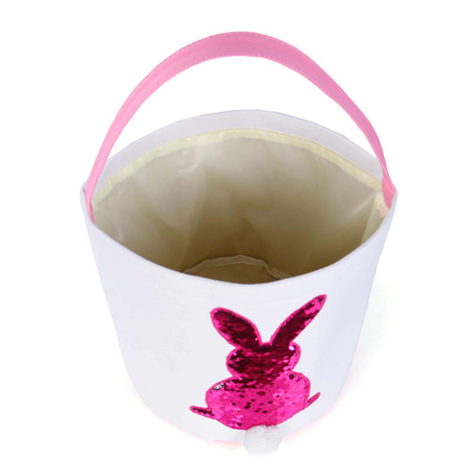 Goodliest Easter Basket Bucket Sequins Rabbit Design Easter Egg Candy Gift Hunt Basket Bucket Bags Bunny Basket Bags for Teens Toddlers Purple