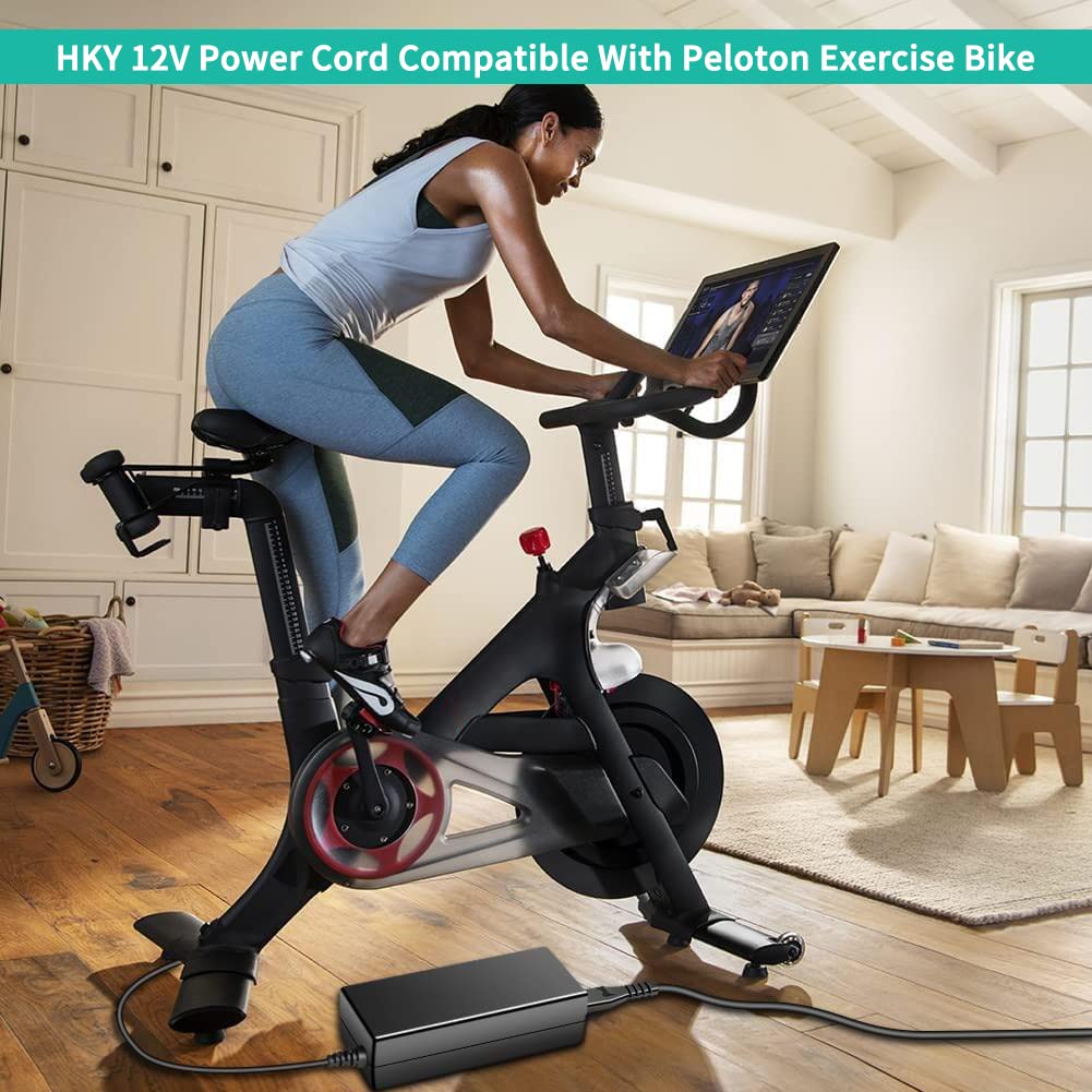 HKY 12V AC Adapter Replacement for Peloton Power Cord Peloton Exercise Bike Console PLTN-RB1VO PLTN-RB1V1 PLTN-RB1VQ GEN 1 2 3 1st 2nd 3rd Generation Exercise Bike Tech ATS050T-P/A121 Power Supply