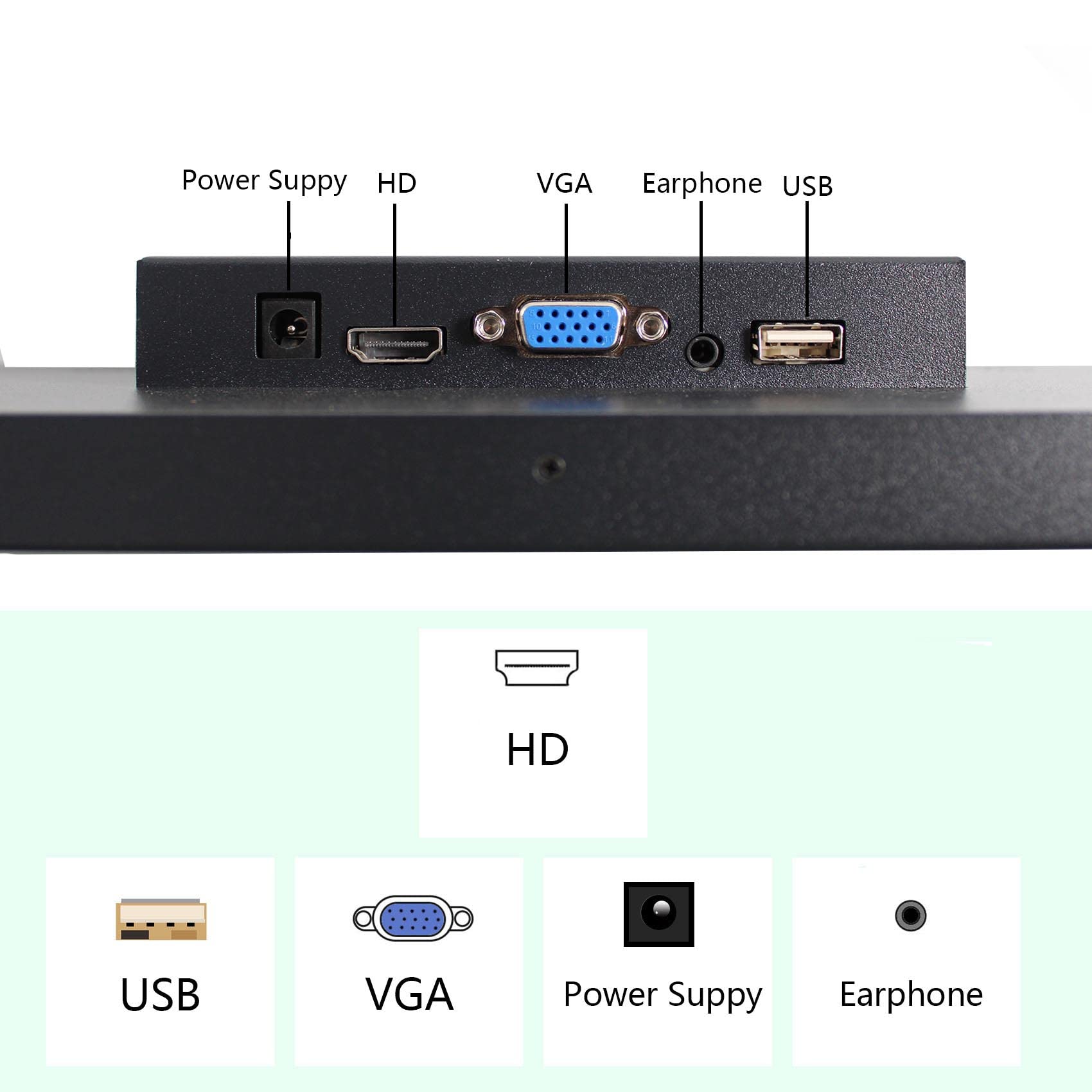 VSDISPLAY 12.3 inch 12.3'' 1920x720 600nit IPS Portable LCD Monitor VS123ZJ01A,with HD-MI USB VGA Video Port,Dual Speakers, as DIY Stretched Bar Display