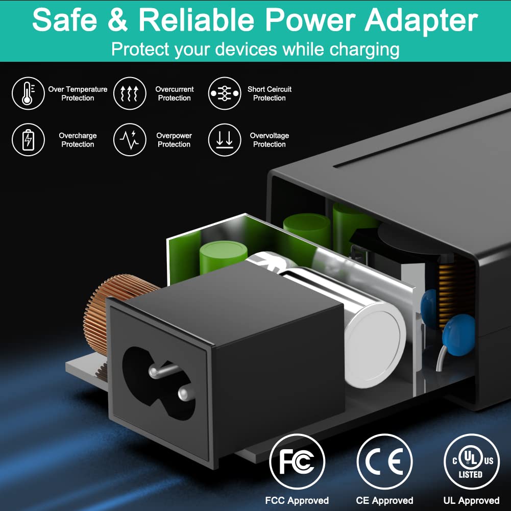 HKY 12V AC Adapter Replacement for Peloton Power Cord Peloton Exercise Bike Console PLTN-RB1VO PLTN-RB1V1 PLTN-RB1VQ GEN 1 2 3 1st 2nd 3rd Generation Exercise Bike Tech ATS050T-P/A121 Power Supply