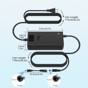 Aclorol AC Adapter 24V 1A Universal Power Adapter 24W 15V 12V 9V 6V 3V 1A 800mA 500mA 1000mA Adjustable DC Power Supply Universal Chargers 14 Plugs 100-240V AC to DC 3V~24V with Polarity Converter