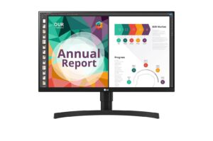 lg 27bn85u-b 27'' lg monitor, 3840x2160, 16:9 ips, hdmi 2.0 (2) usb-c, black (renewed)