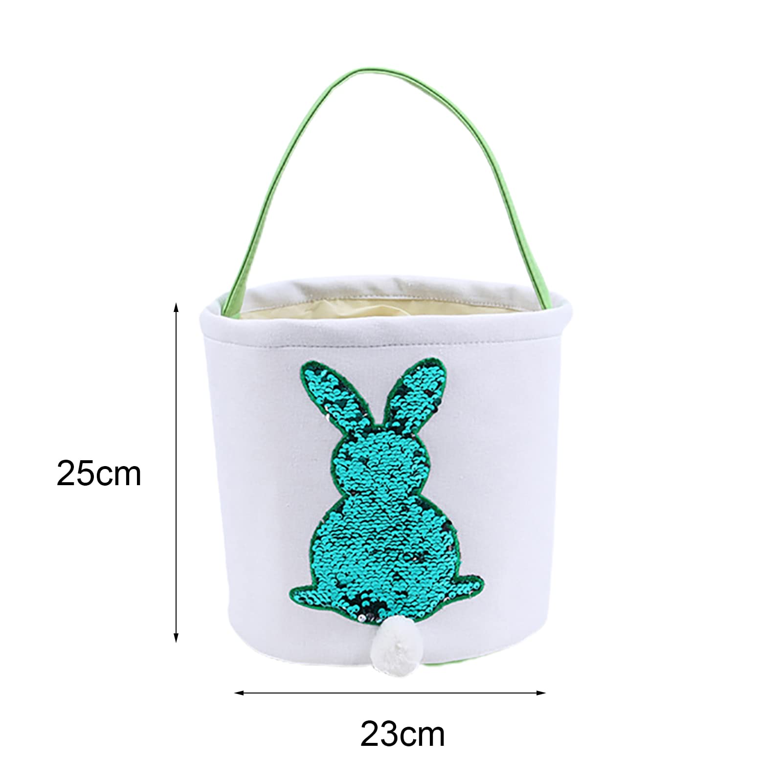 Goodliest Easter Basket Bucket Sequins Rabbit Design Easter Egg Candy Gift Hunt Basket Bucket Bags Bunny Basket Bags for Teens Toddlers Purple