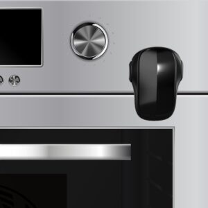 oven lock childproof, oven front door lock child safety, easy to install, heat-resistant, black, by heart of tafiti