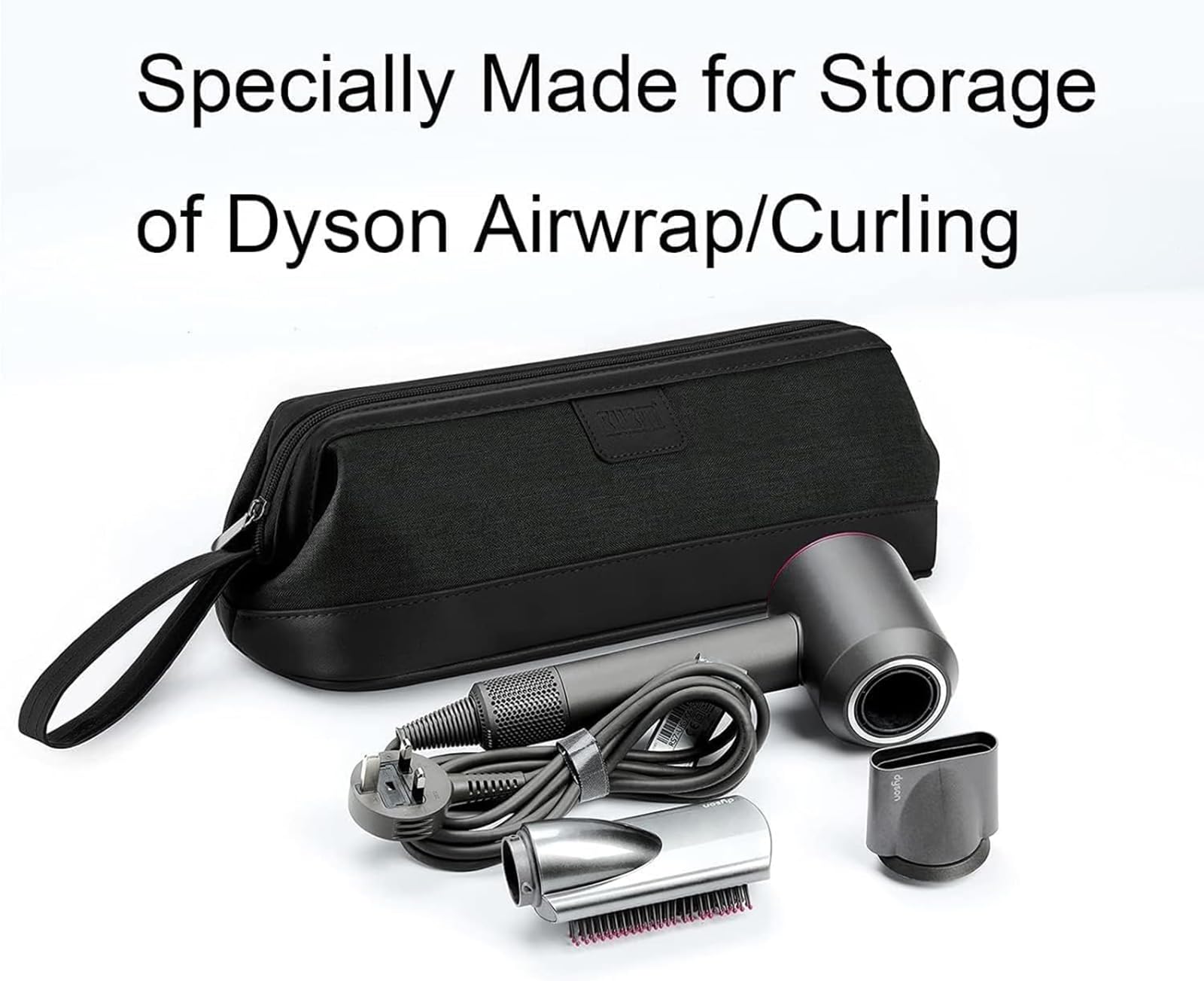 BUBM Portable Travel Storage Bag Compatible with Dyson Supersonic Hair Dryer/Dyson Airwrap Styler/Dyson Corrale hair Straightener,Black