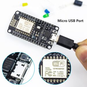 Hosyond 3Pcs ESP8266 ESP-12E CP2102 NodeMCU Lua Wireless Module Development Board for Arduino IDE/Micropython