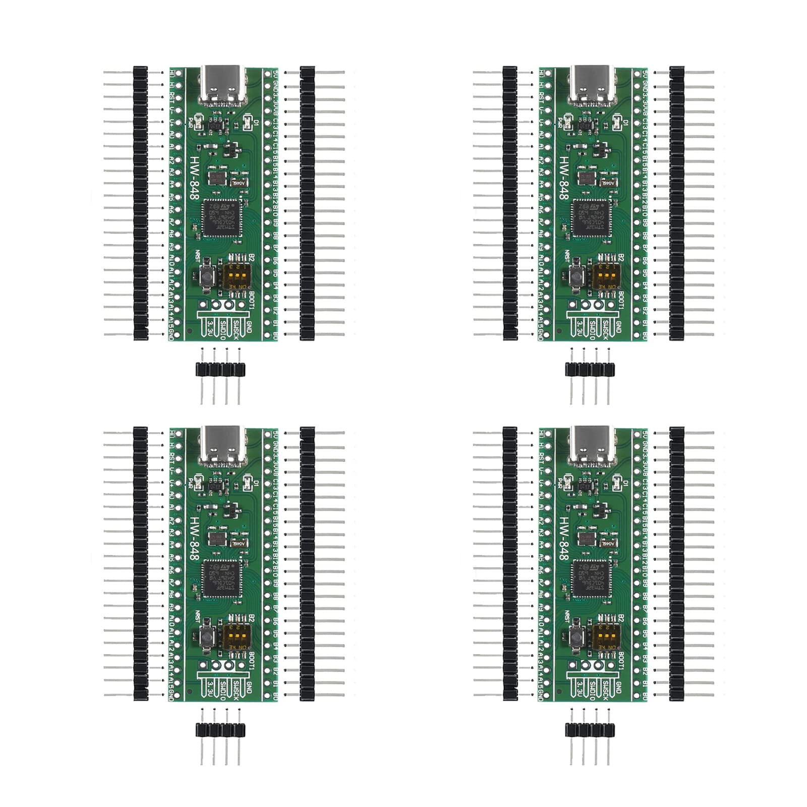 AEDIKO 4pcs STM32F401 Development Board STM32F401CCU6 STM32F4 Development Board Learning Board